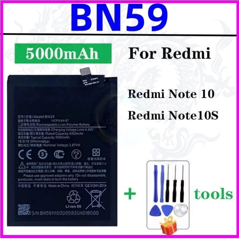 BN59 Battery For Xiaomi Redmi Note 10 10S 10 S Bateria Batteries Fast ...