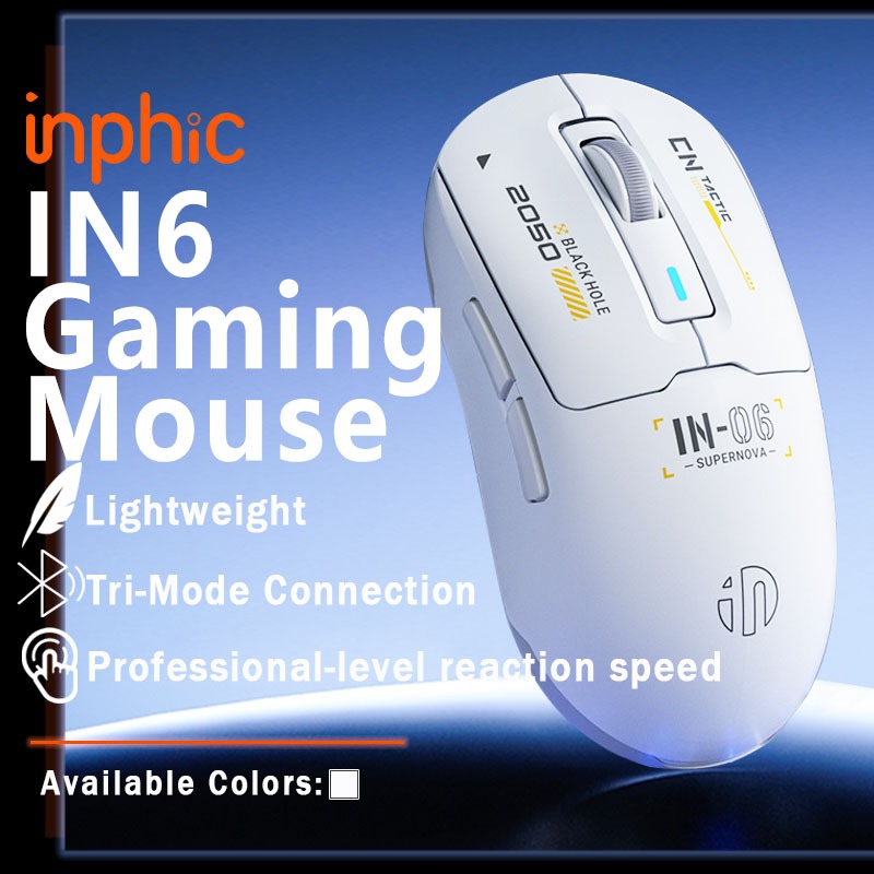 Inphic PAW3395 Tri-Mode Bluetooth Gaming Mouse 26K DPI 8000Hz ...