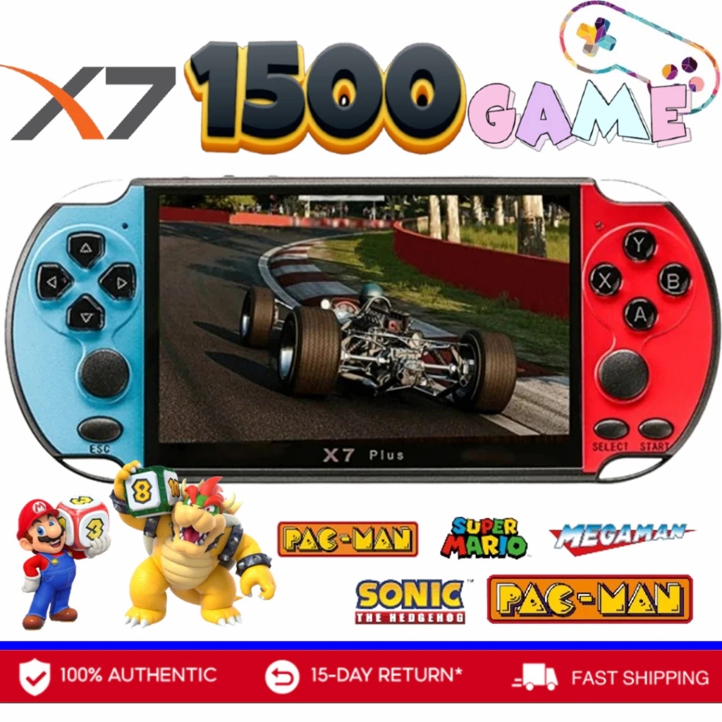 PSP X7 Handheld Game Cons 4.3 inch 1500 Games Support Camera Video Cod ...