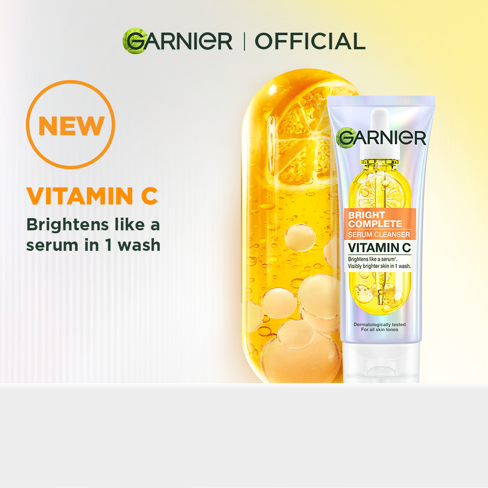 NEW Garnier Vitamin C Serum Cleanser Foam Wash (100ml) - Instant ...