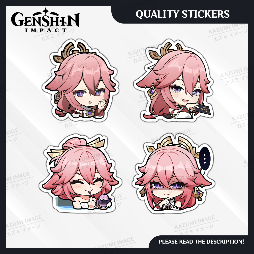 Yae Miko - Genshin Impact Waterproof Emoji Stickers | Shopee Philippines
