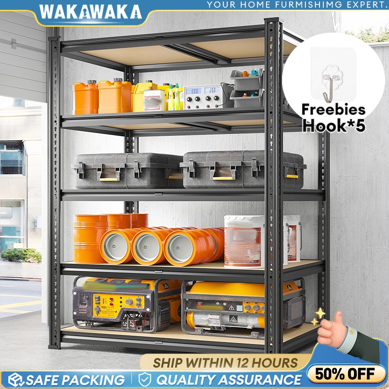 Steel Rack Boltless Rack 5 Layer Heavy Duty Adjustable Height Stante ...