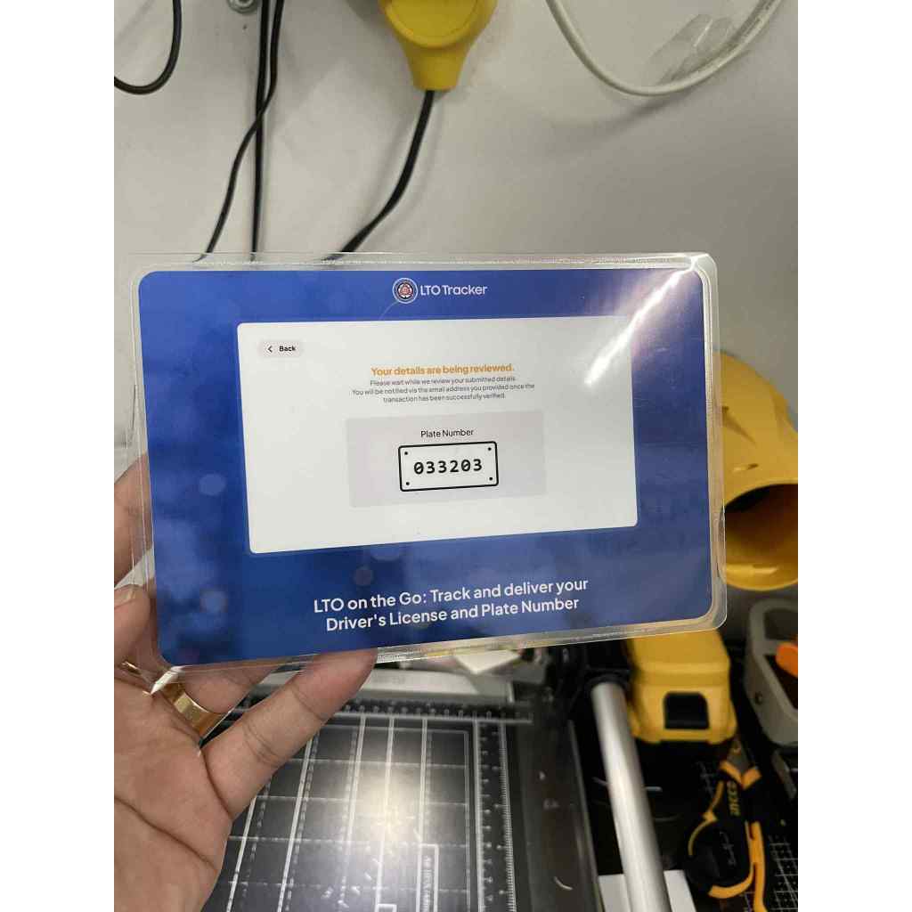 LTO TRACKER PLATE NUMBER PREMIUM QUALITY LAMINATED | Shopee Philippines