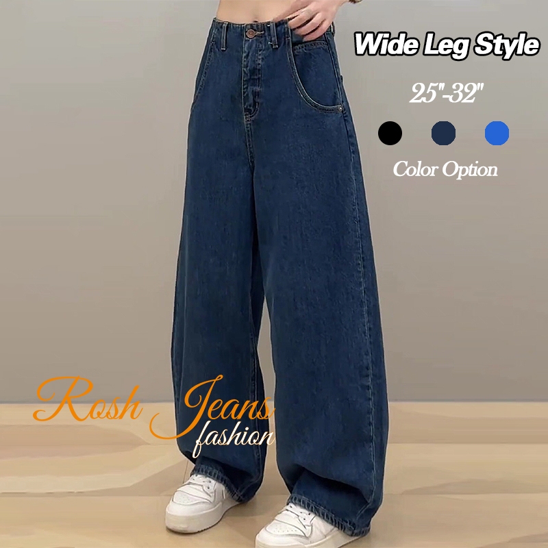 Rosh_Jeans Wide leg Baggy Pants Retro Denim CARGO pants for women High ...