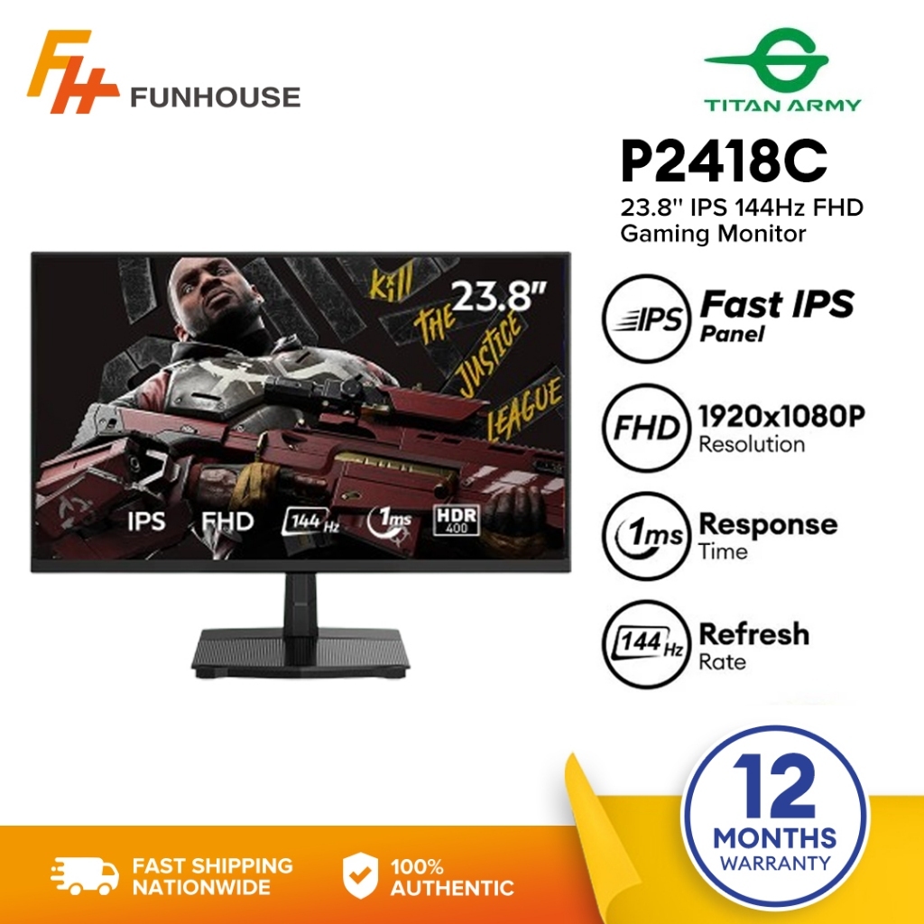 Funhouse | Titan Army P2418C 23.8'' IPS 144Hz FHD 1920X1080 HDR400 99 ...