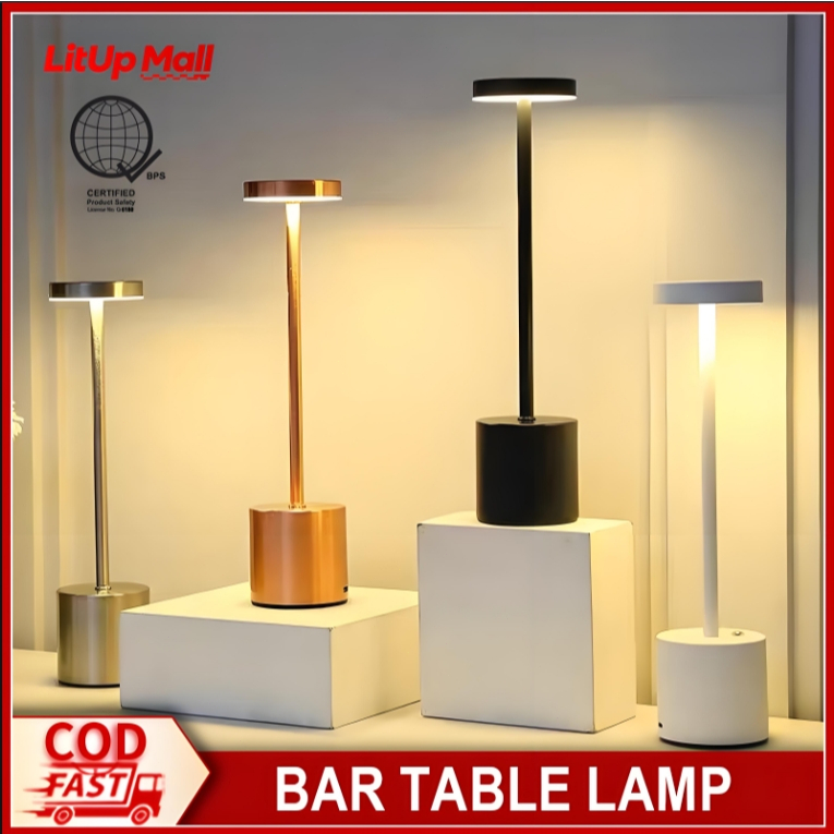 Litup 3Colors Bar Table Lamp LED Metal Desk Light Brightness Indoor ...