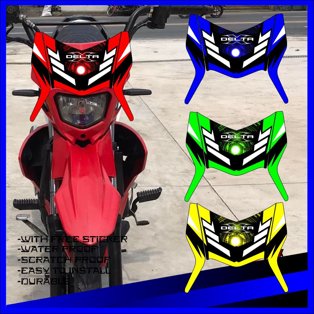 Rusi delta 125 & 110 Cowling Headlight Sticker durable and high quality ...