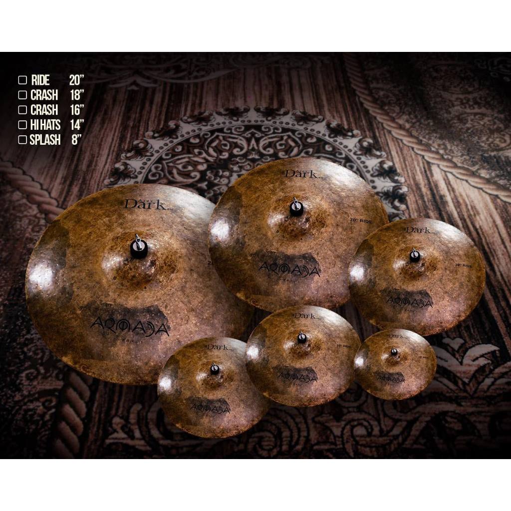 Armada Ares Dark B20 Cymbals Set Cymbal with Free Drumstick and Cymbals ...