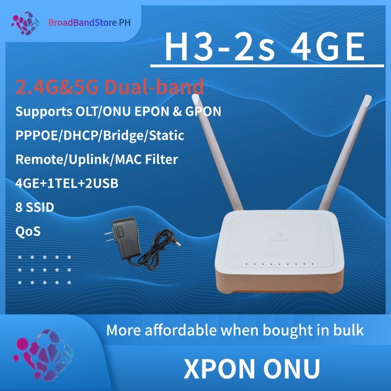 Used Dual Band Modem H3-2s XPON EPON ONU ONT OLT 2.4G&5G 4GE+1TEL ...