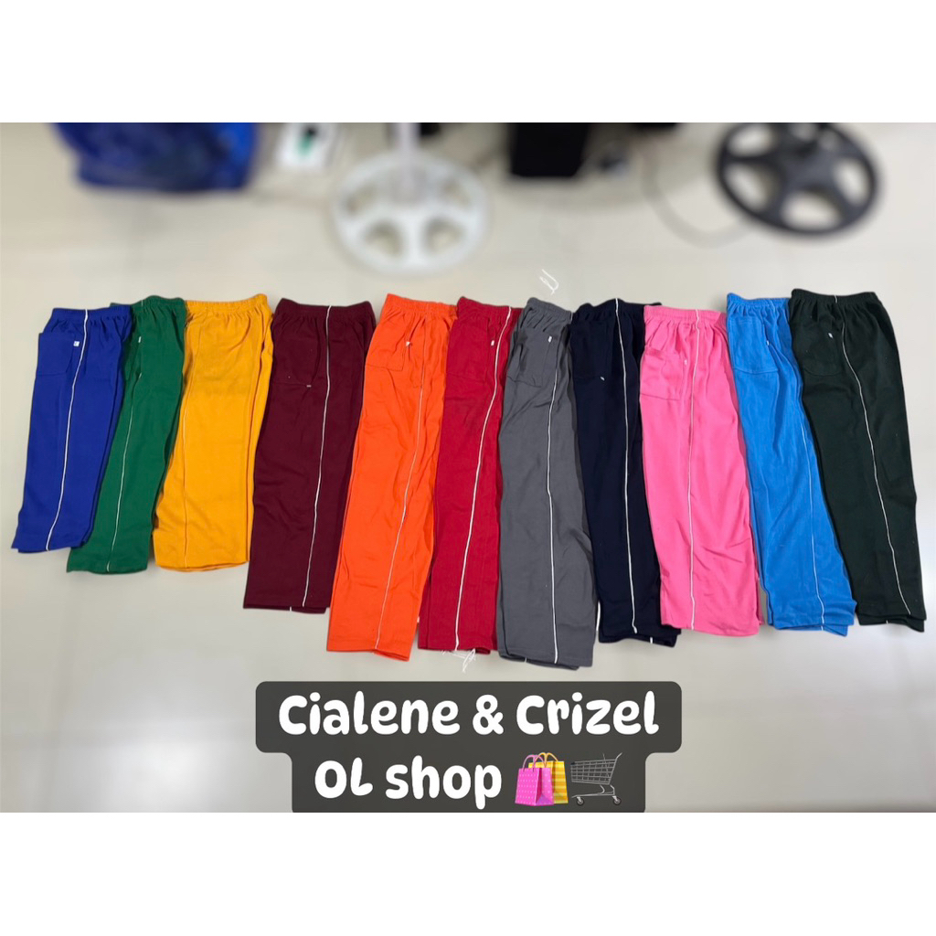Jogging pants P.E Uniform for teens/adults Straight cut | Shopee ...