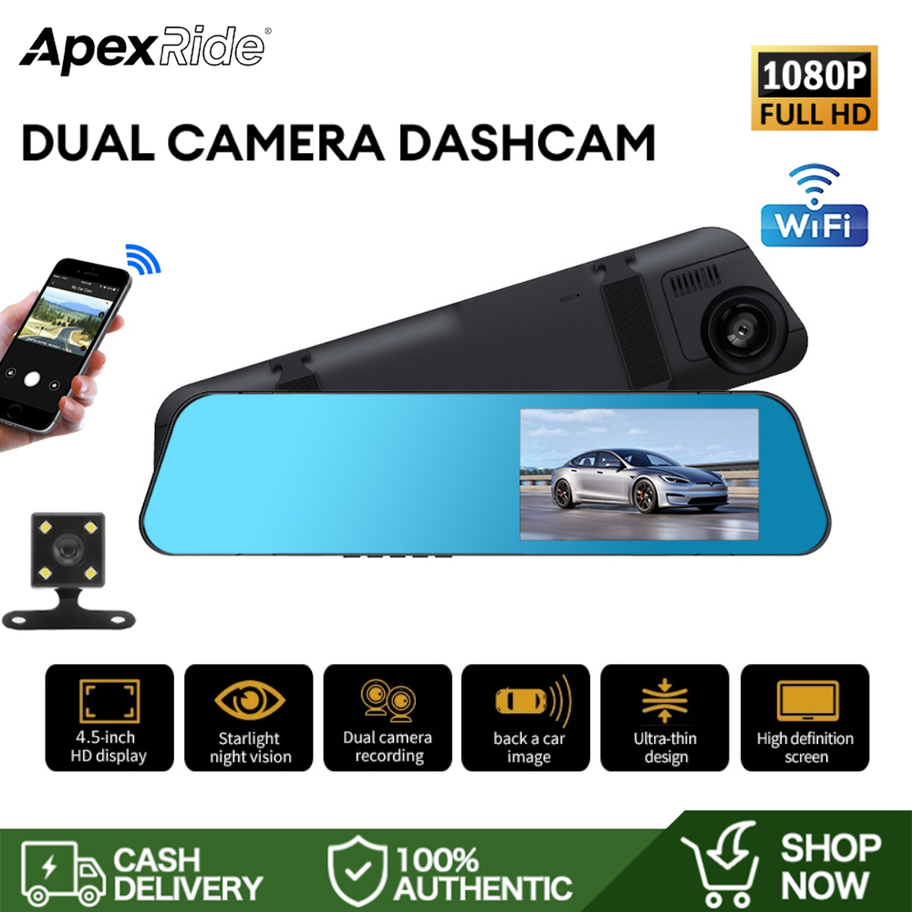 4.5inch Car Camera Dash Cam Mirror Car Video Recorder Full HD 1080P Car ...