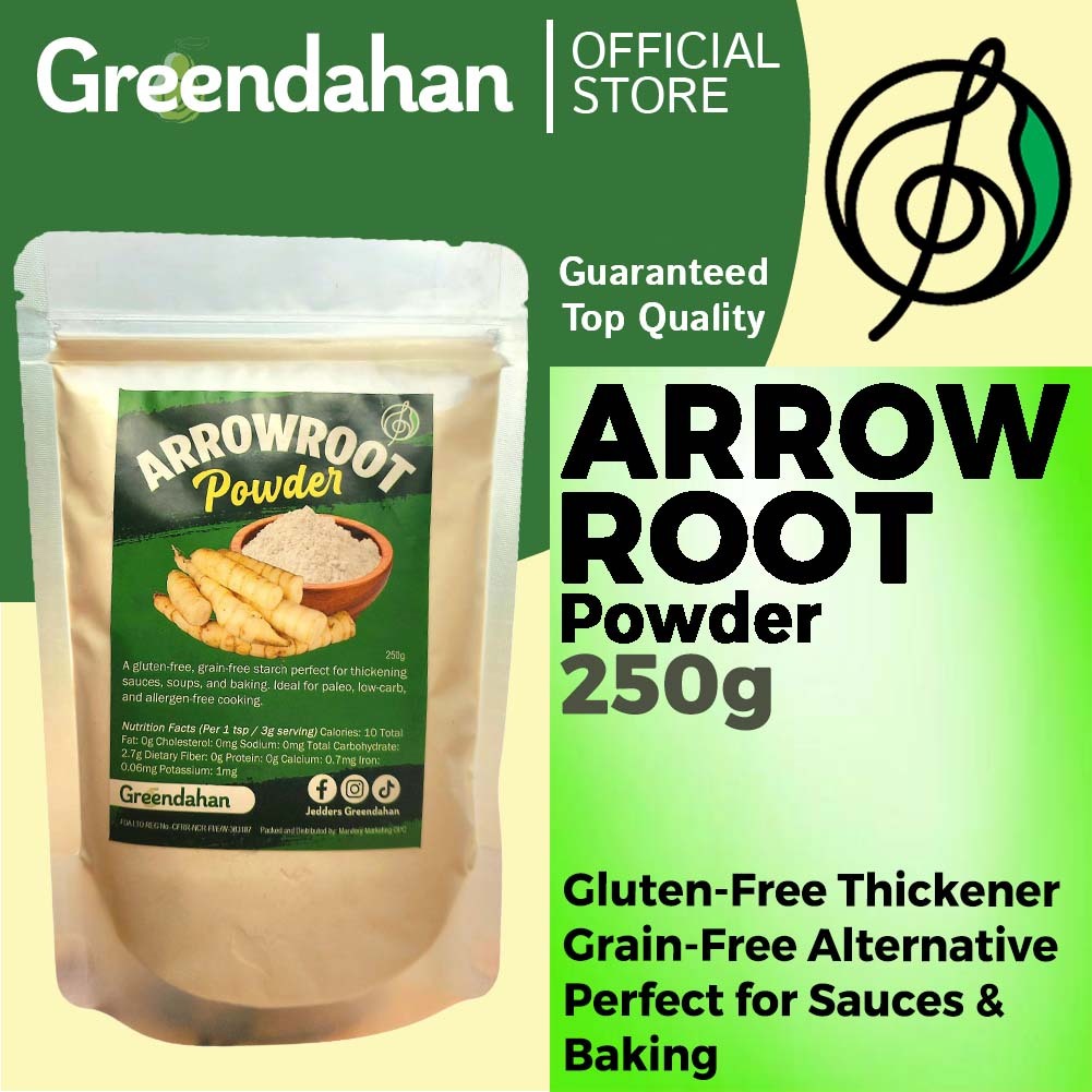 GREENDAHAN/ Pure Arrowroot Powder 250g - Gluten-Free Thickener, Baking ...