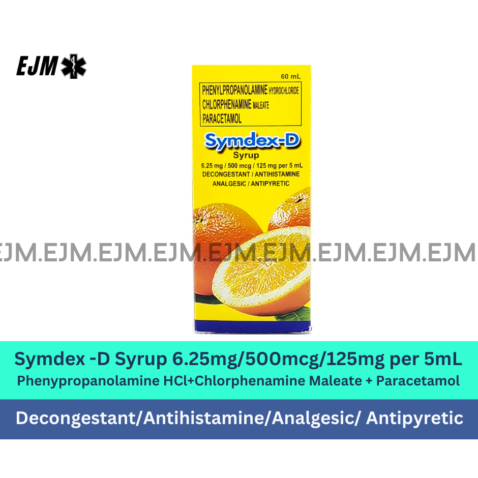 Symdex -D Syrup 6.25mg/500mcg/125mg per 5mL - 60mL | Shopee Philippines
