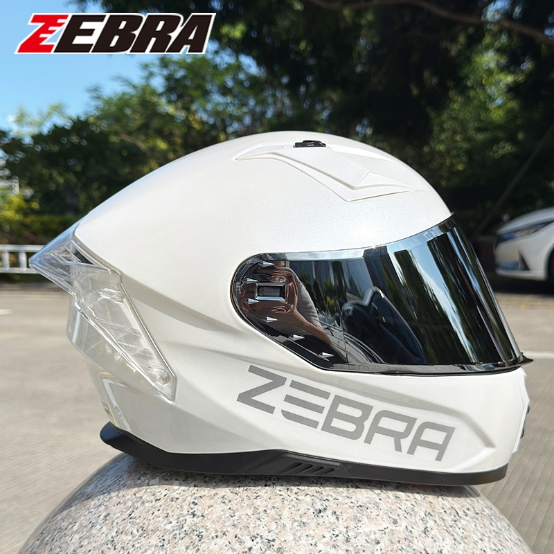 ZEBRA 2023 PLAIN full face helmet motorcycle dual visor for women with ...