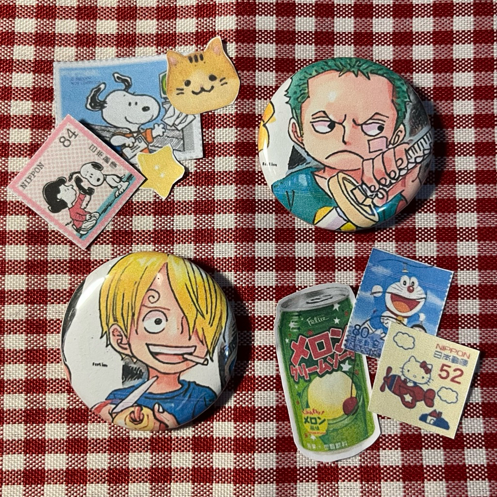 One Piece Straw Hat Pirates Anime Manga Button Pins / Badge | Shopee ...