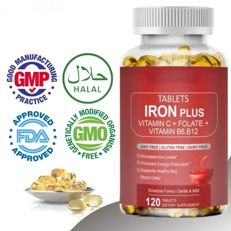 Mulittea Iron Tablets Carbonyl Iron 68mg with Vitamin C 250Mg and ...