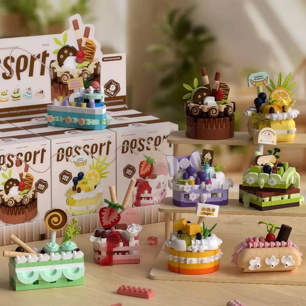 Ready Stock Cake Party Building Block Dessert Strawberry Chocolate ...