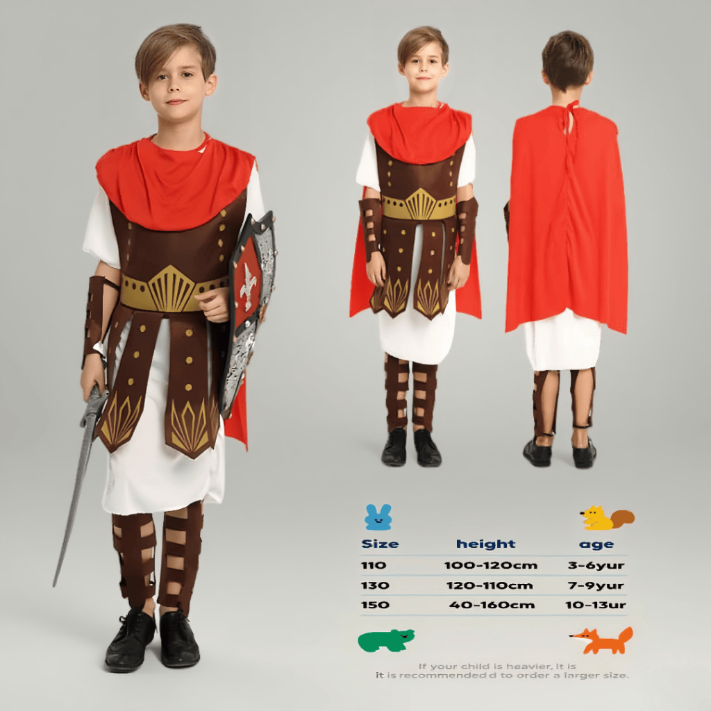 European Medieval Knight Costumes For Kide Boys Christmas Halloween ...
