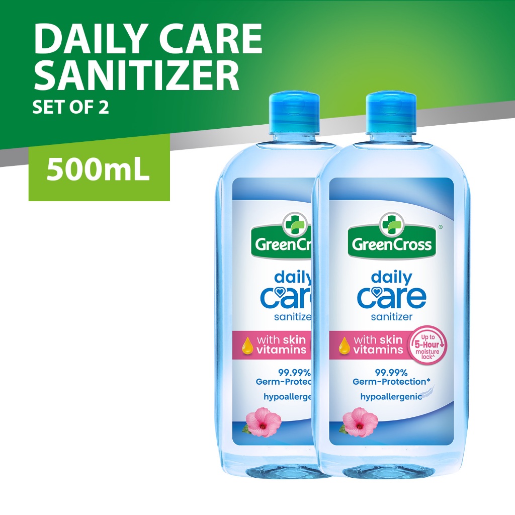 Green Cross Daily Care Sanitizer 500ml x2 | Shopee Philippines