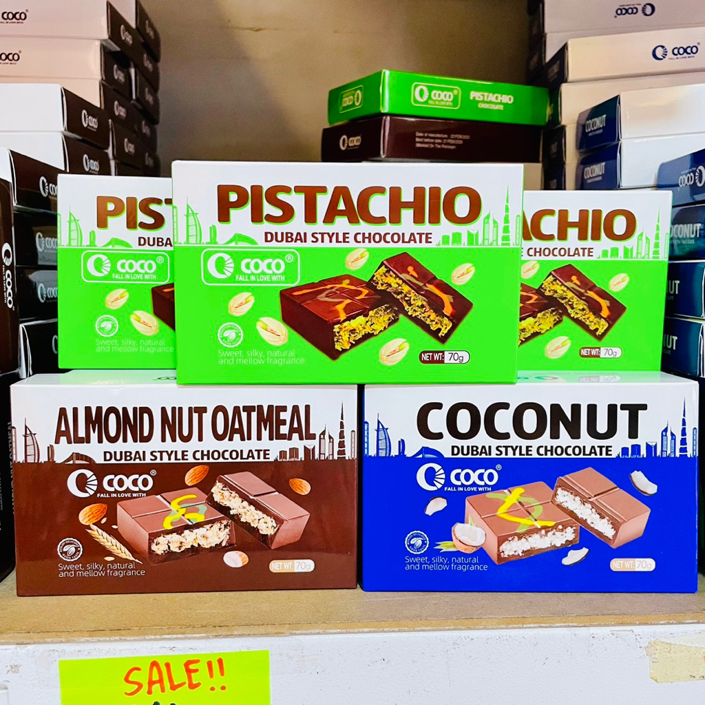 Coco Dubai Style Pistachio Chocolate 70g | Shopee Philippines