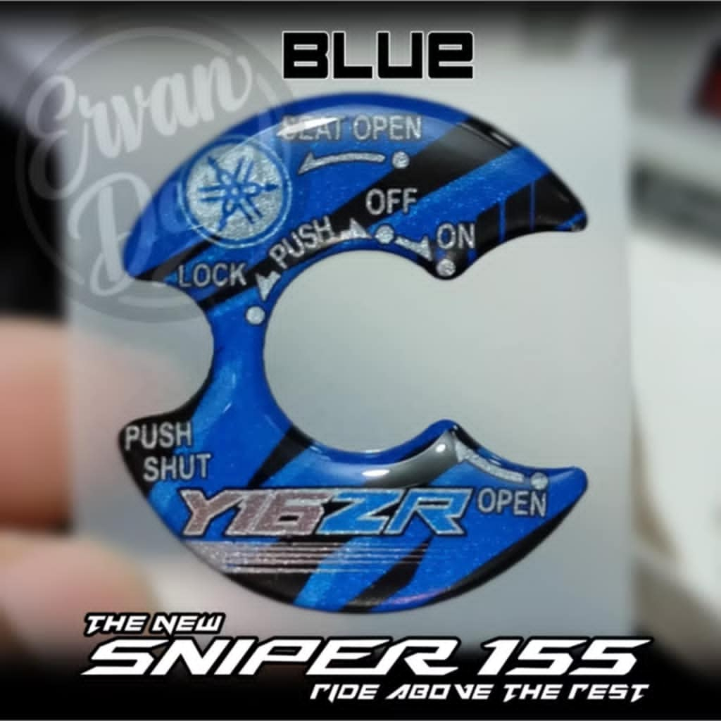 YAMAHA SNIPER 155 MOTORCYCLE KEY COVER GEL 3D VINYL DECAL STICKER ...
