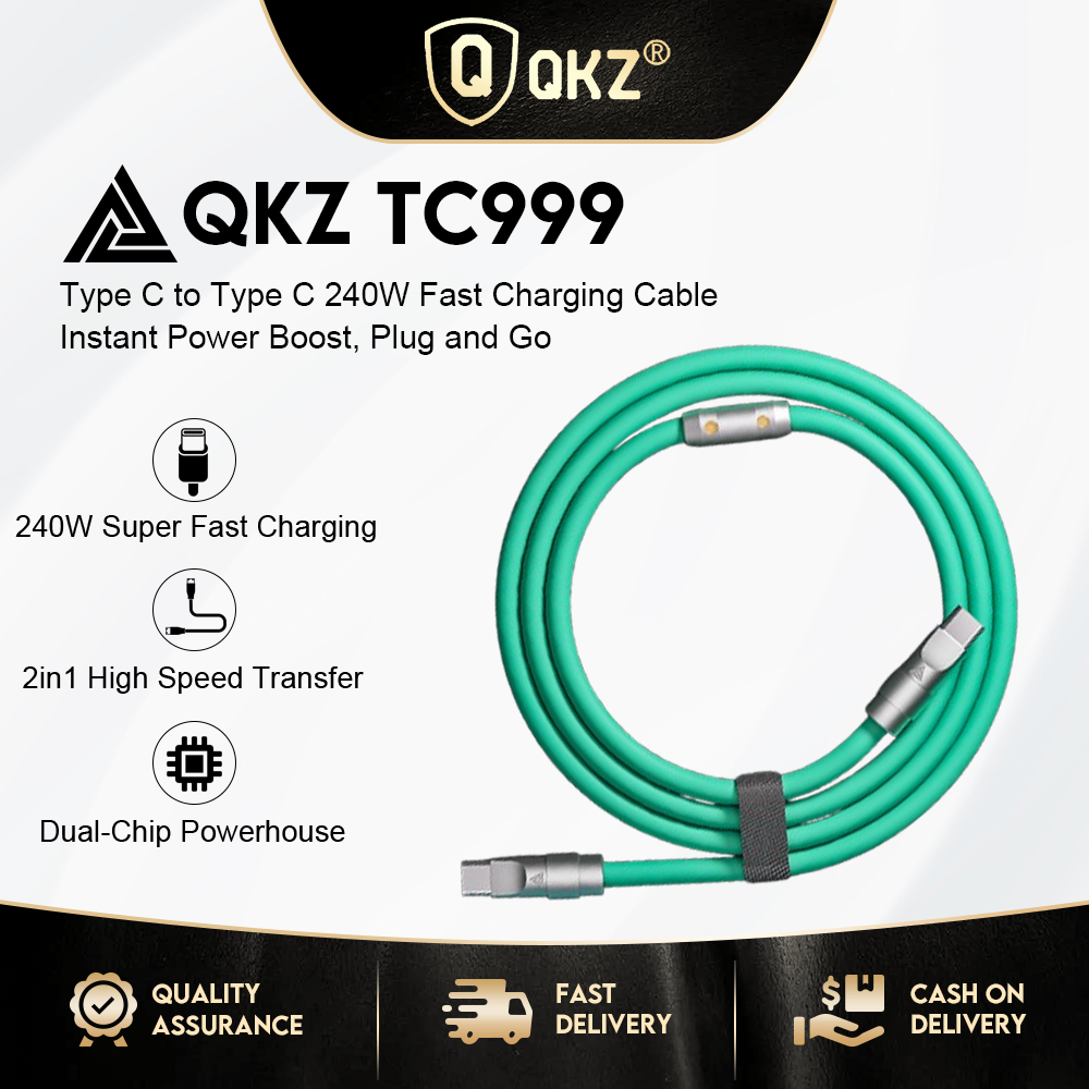 QKZ TC999 Type-C to Type-C 240W Super Fast Charging Cable for Laptop ...
