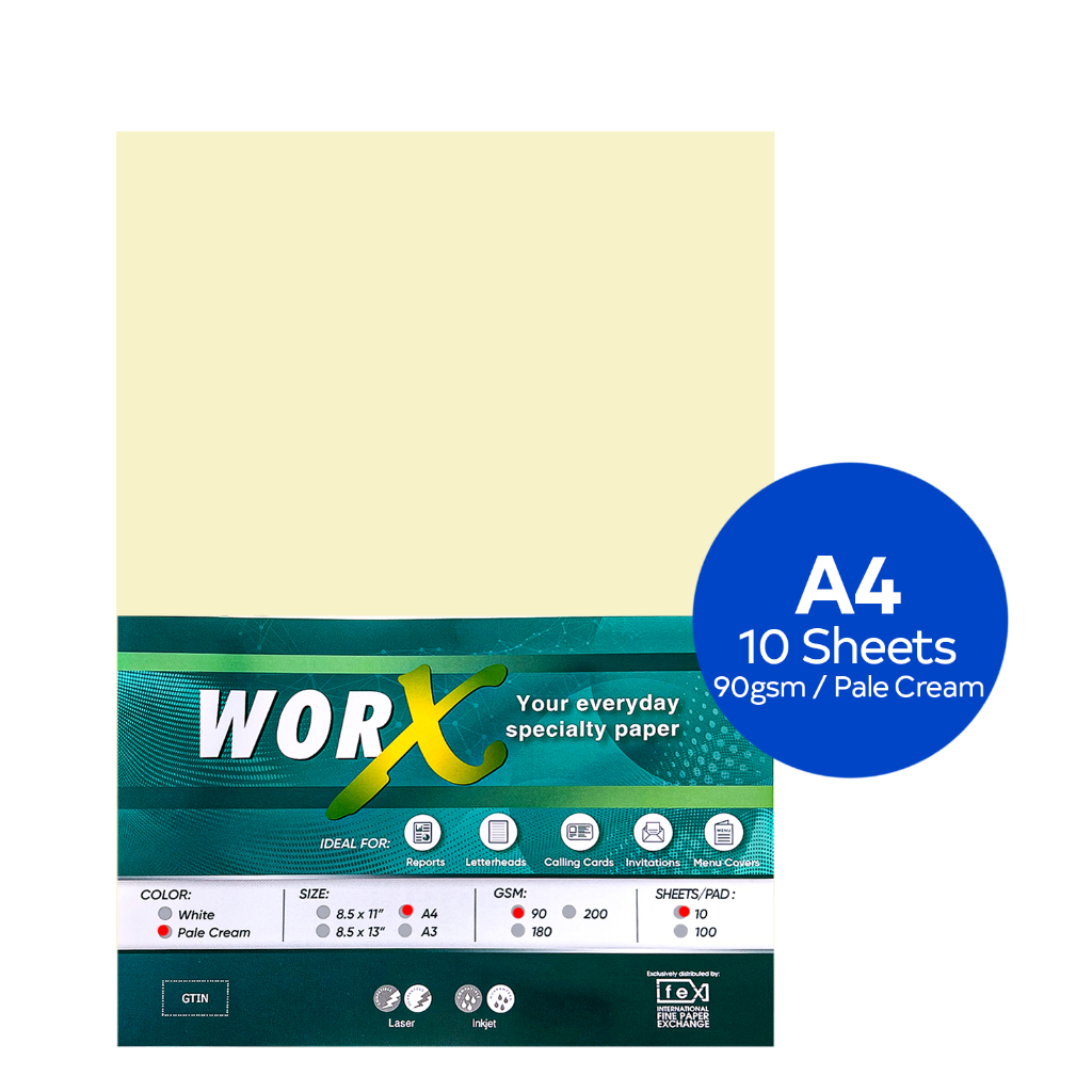 Worx Paper A4 90gsm Pale Cream 10s | Shopee Philippines