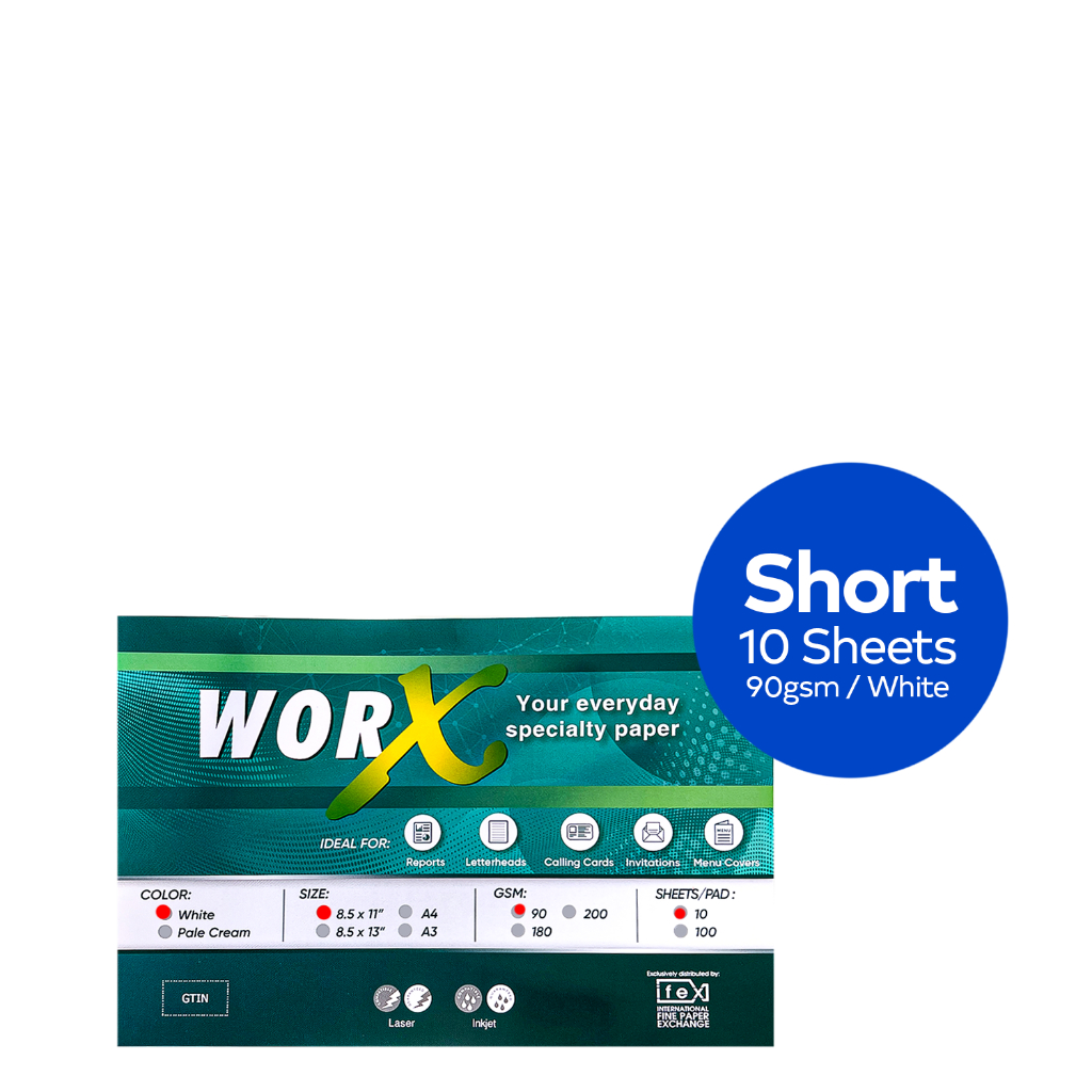 Worx Paper Short 90gsm White 10s | Shopee Philippines