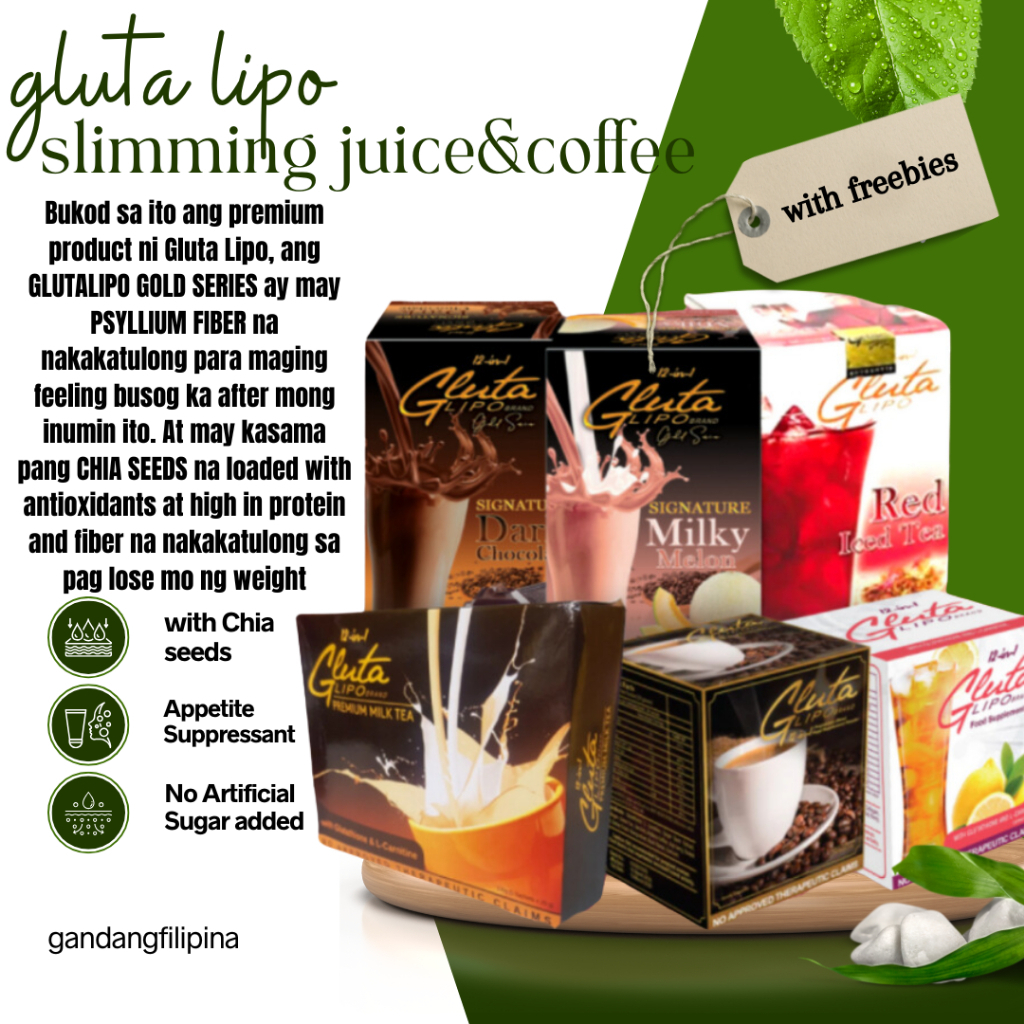 Authentic Gluta Lipo Coffee Juice Milktea and Gold Series, Carbctrl ...