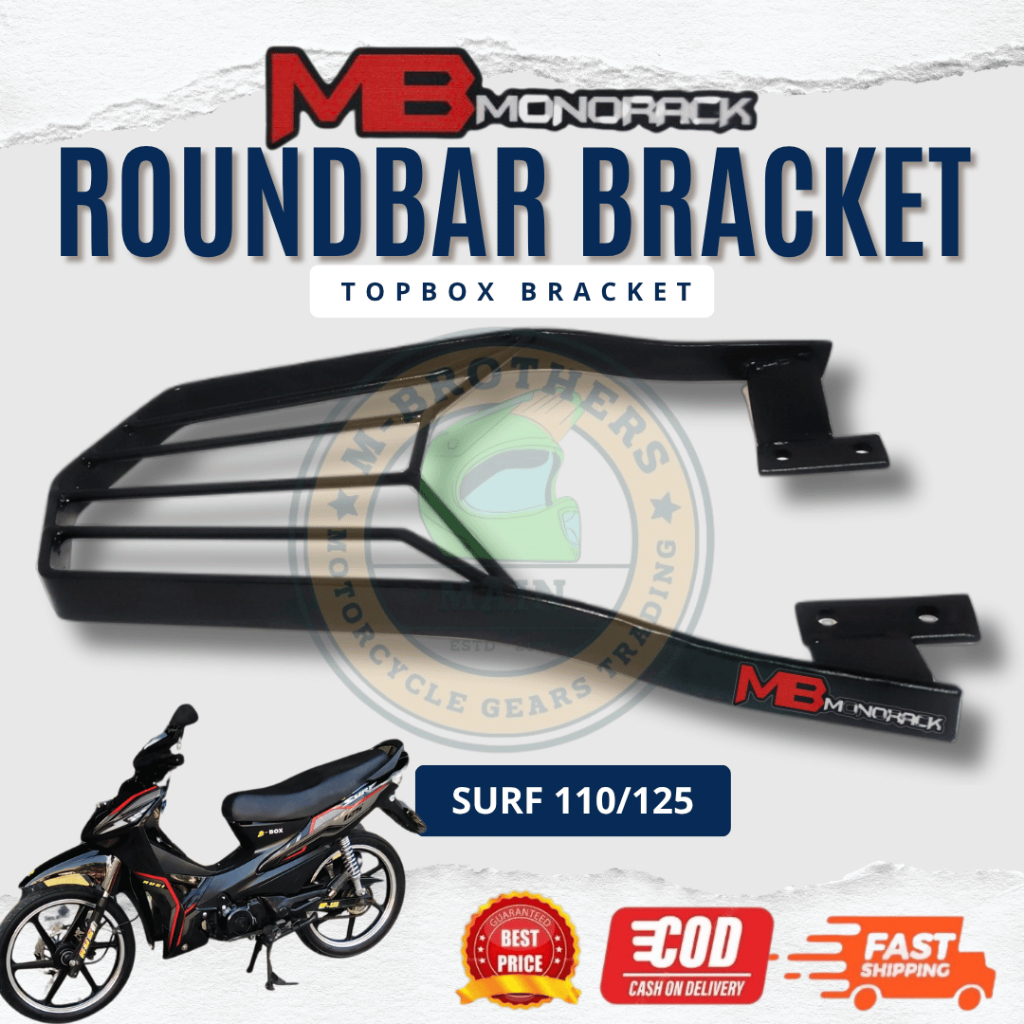 Rusi Surf 110/125 Round Bar MB Monorack Topbox Bracket for Motorcyle ...