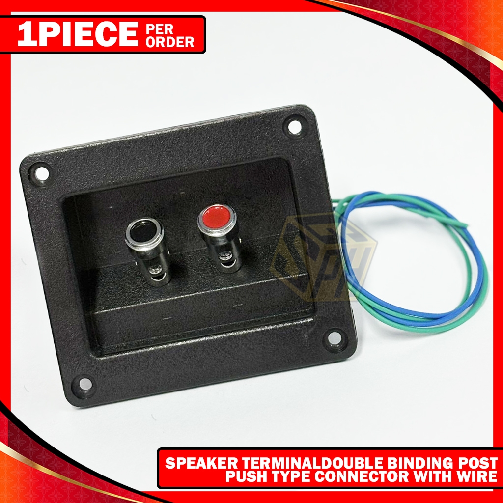 Speaker Box Push Spring Type Binding Post Terminal Connector With Wire ...