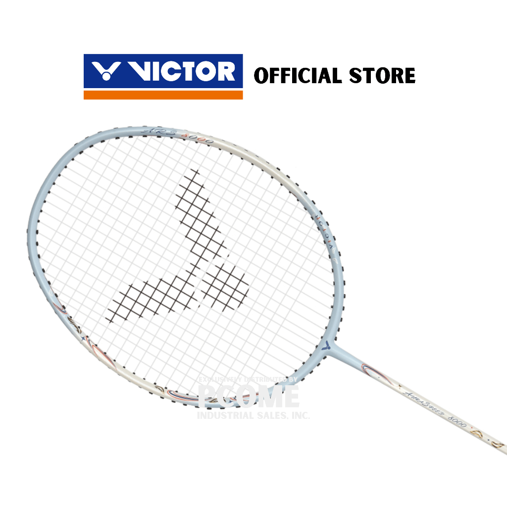 VICTOR AURASPEED 8000 Light Blue Unstrung Badminton Racket with BLACK ...