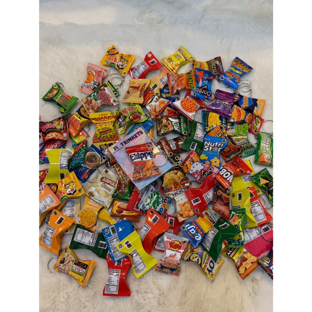 Miniature Pinoy Snacks Trinket Keychain Filipino food Chichirya ...