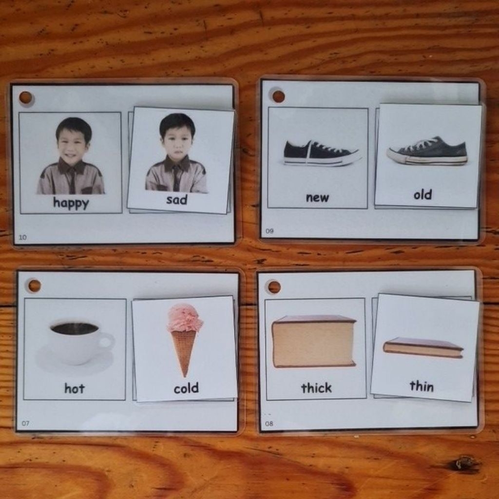 Opposites Laminated Flashcards for Special Education | Speech and ABA ...