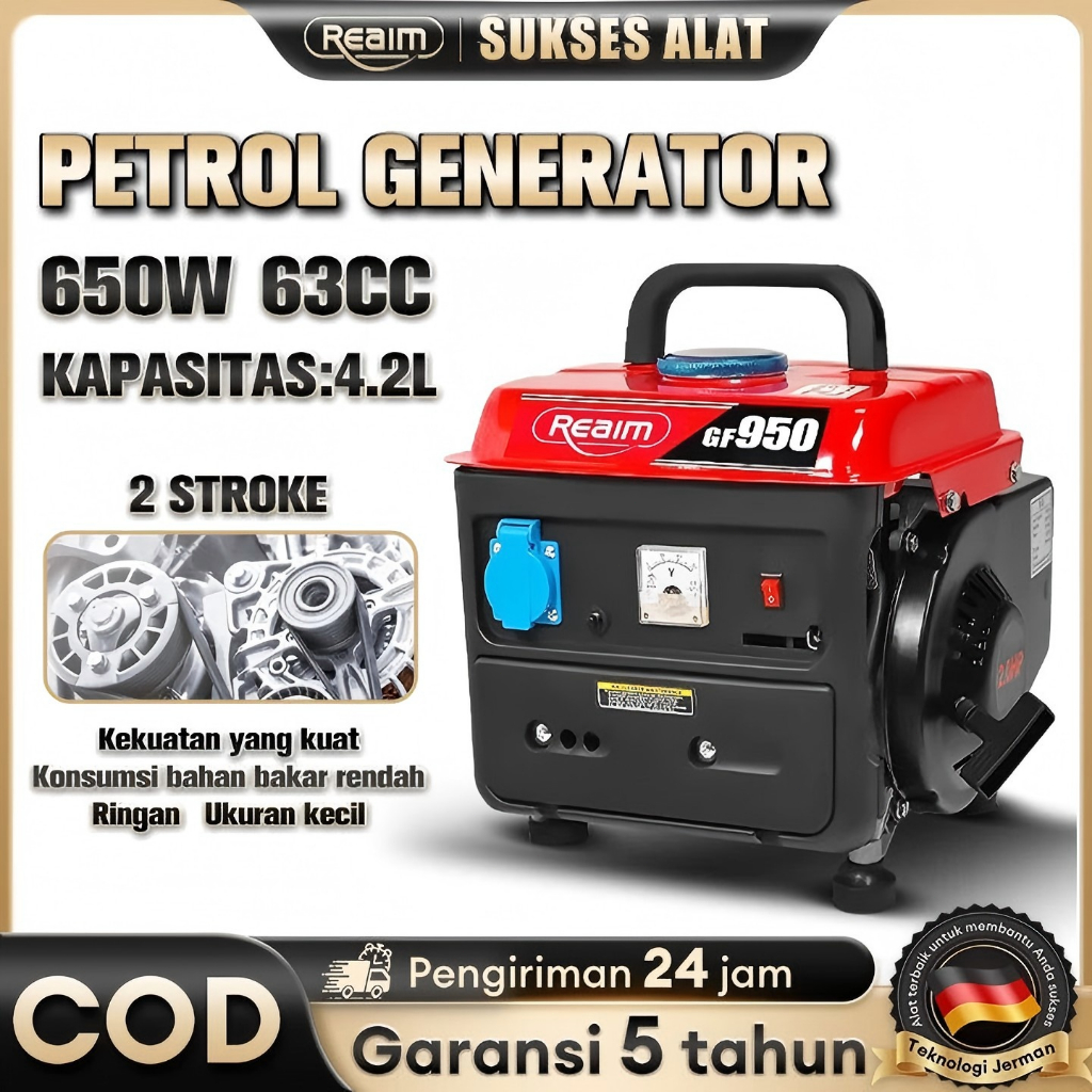 REAIM Generator Gasoline Portable Mini Generator For Home Power ...