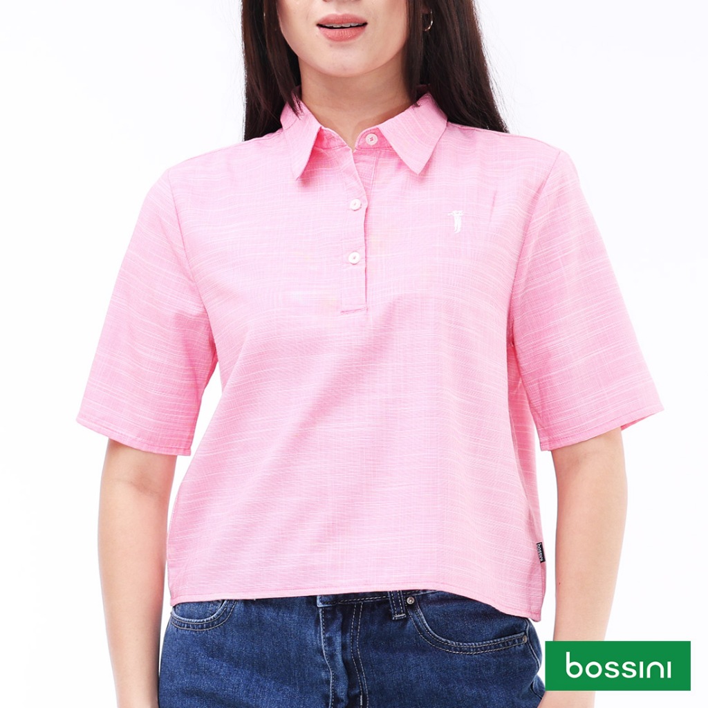 Bossini Ladies Textured Woven Short Sleeve Blouse OST04-0252 [Blouse ...