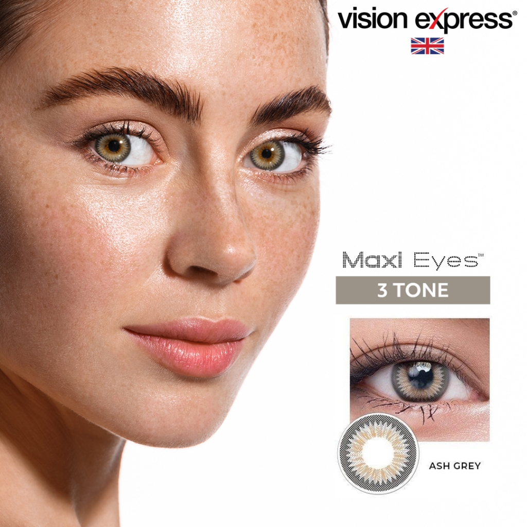 Vision Express Maxi Eyes 3 Tone Natural Monthly Colored Graded Contact ...