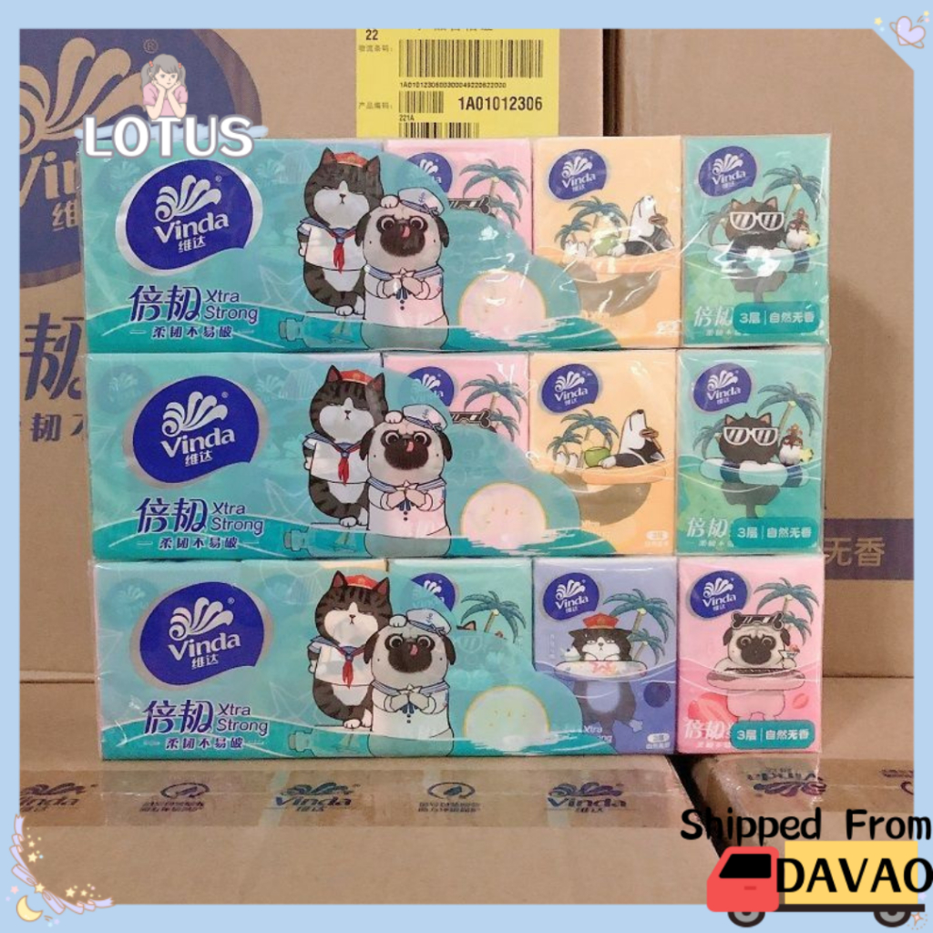 LOTUS PocketSoft Tissue Set – 10-Pack Mini Tissues for On-the-Go Use ...