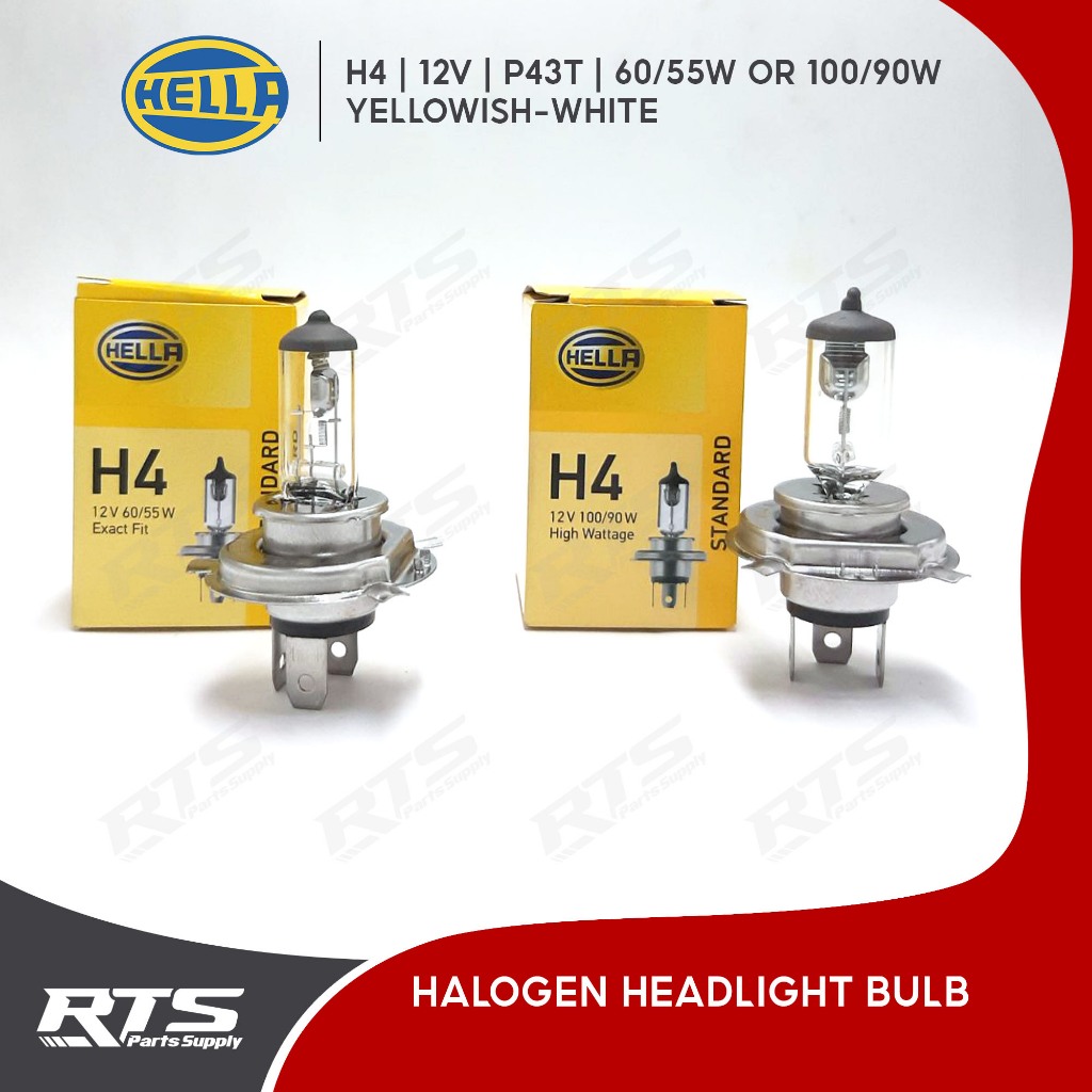Hella H4 12v 100/90w - 60/55w P43T Halogen Headlight bulb 1Pc | Shopee ...