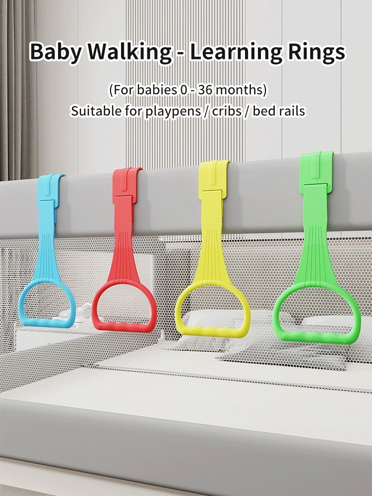 AIODIY Adjustable Hanging Hand Ring for Playpen Bed Rail Baby Standing ...