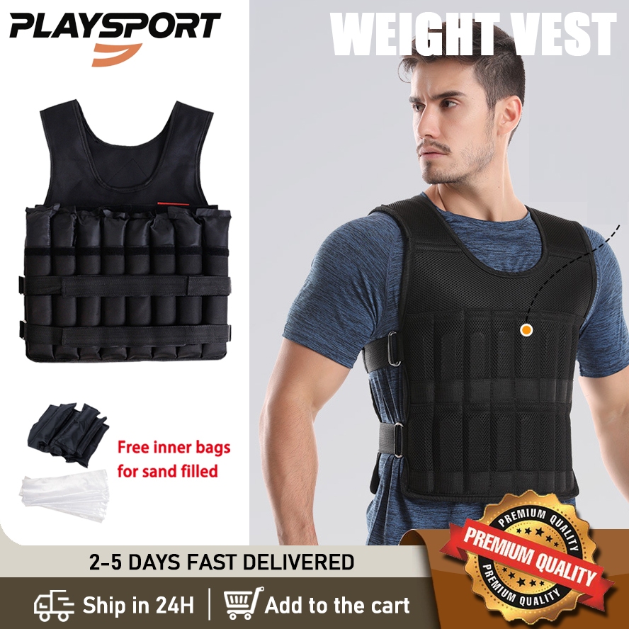 Weighted Vest 2/4/6/8/12/16KG Adjustable Weight Training with Free ...