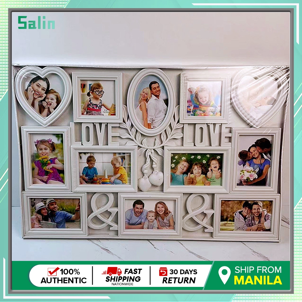 Family Photo Frames Wall Hanging Combination 6 Pictures Holder Display ...