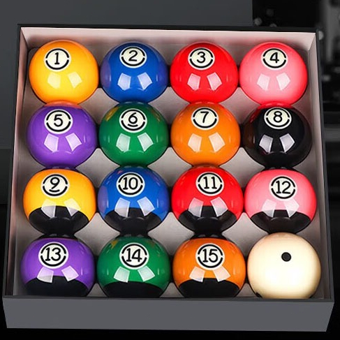 16Pc Premium Billiard Pool Balls Set 3A Black TV Billiards Table Balls ...
