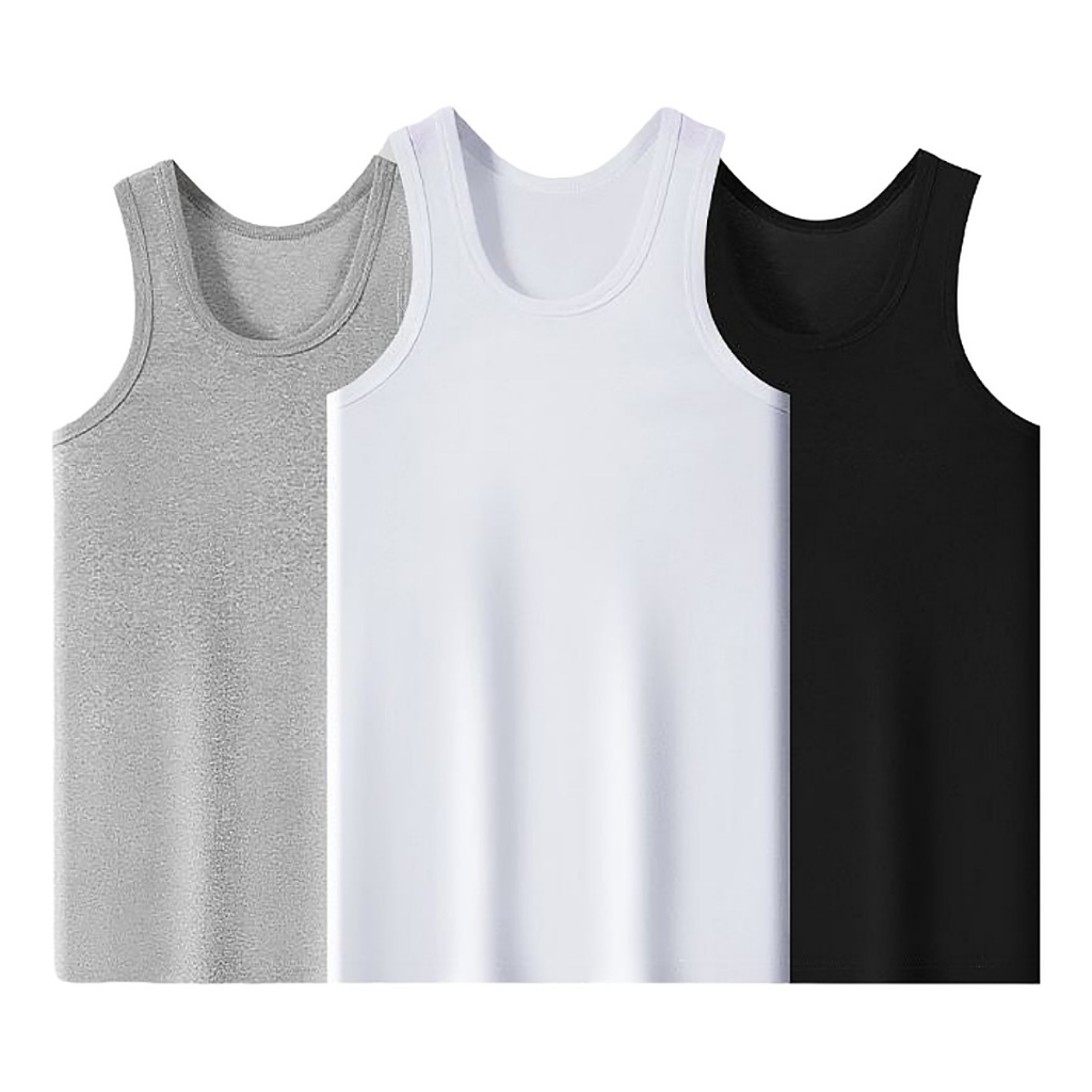 3PCS 5 Colors Sando BUY 1 GET 3(3PCS - 1PC) Basic Sleeveless Vests ...
