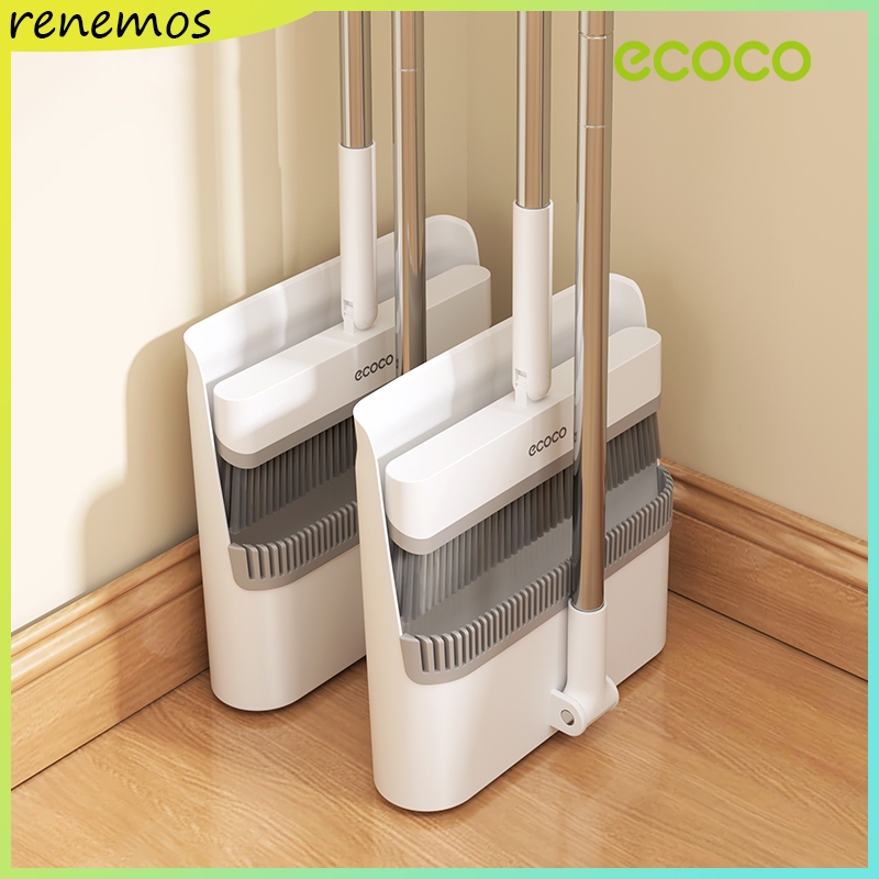 Ecoco Foldable & Rotatable Broom Dust Pan With Comb Dustpan Set ...