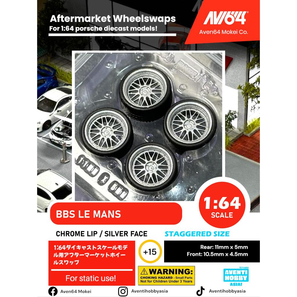 1/64 Wheelswap BBS LE MANS CENTERLOCK - STAGGERED ( 11mm R / 10.5mm F ...