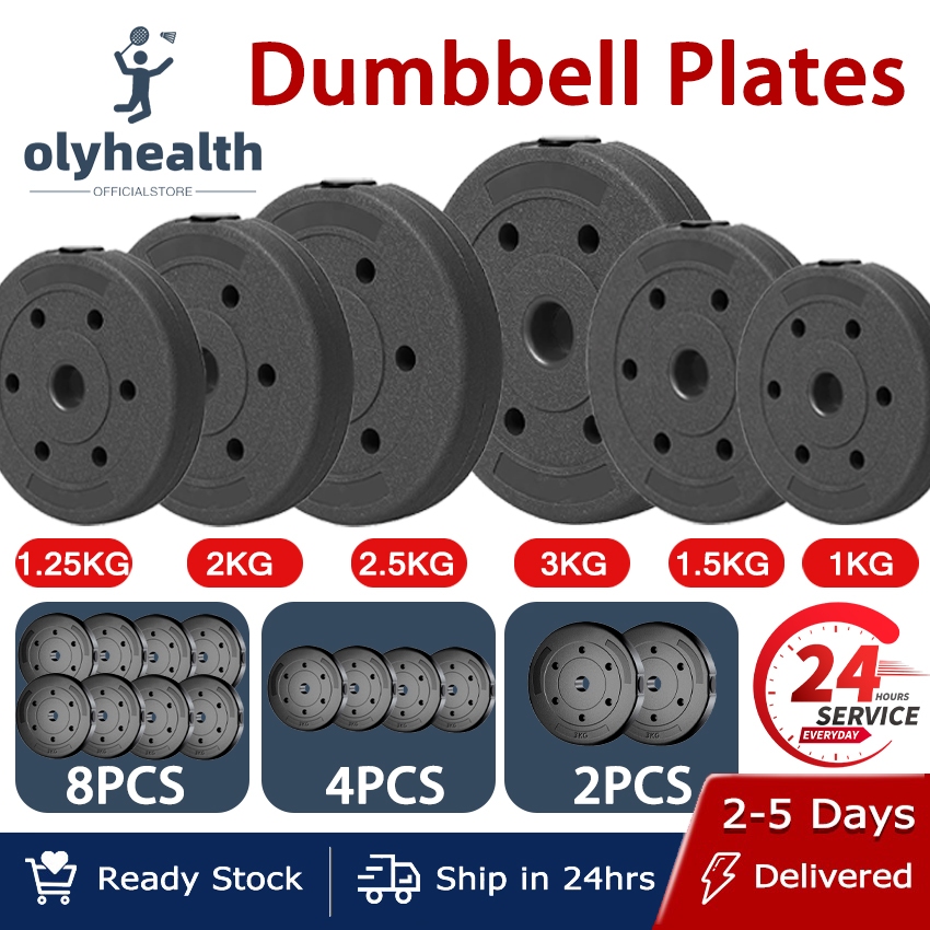 Dumbbell Plates(1KG/1.25KG/1.5KG/2KG/2.5KG/3KG) Dumbell Plates Sports ...