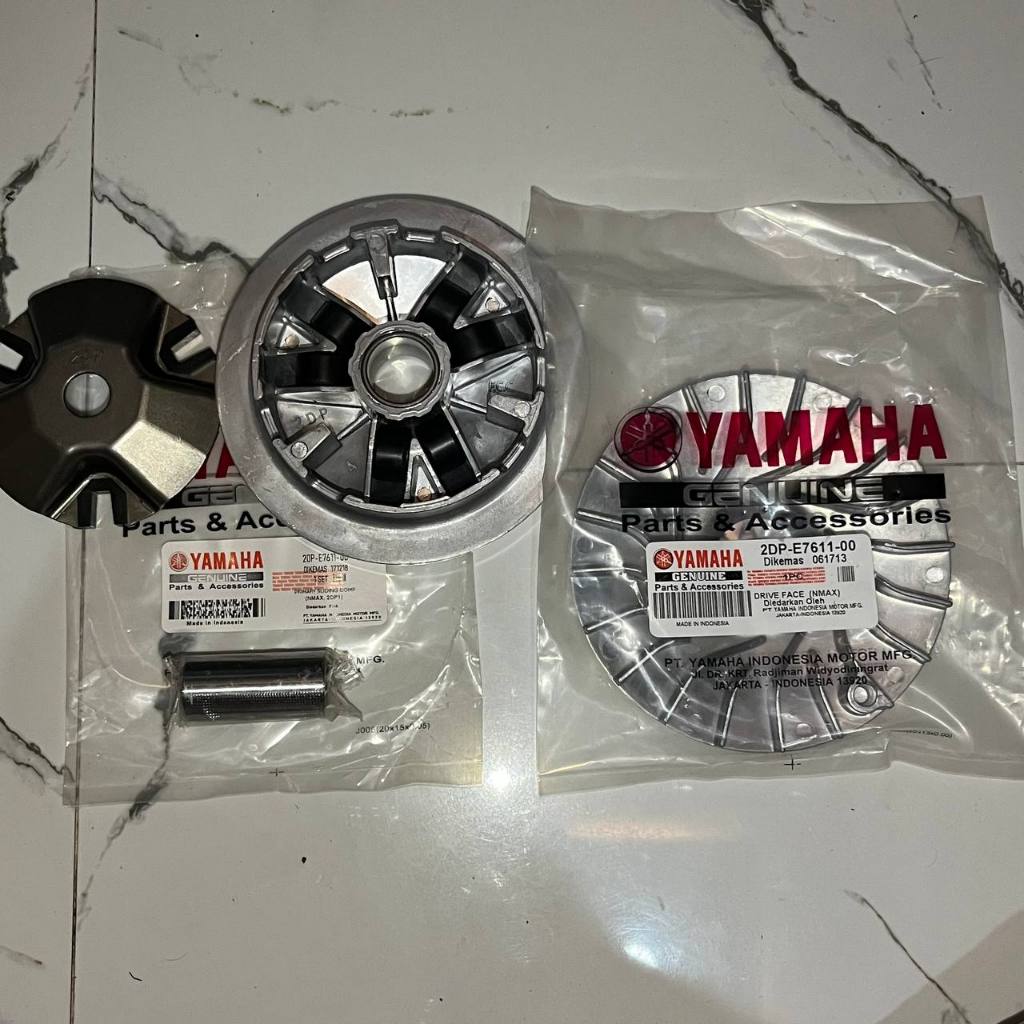 Pulley Set with Drive Face Yamaha Nmax V1, V2, Aerox V1, V2 2DP-E7611-00 Made in Indonesia ...