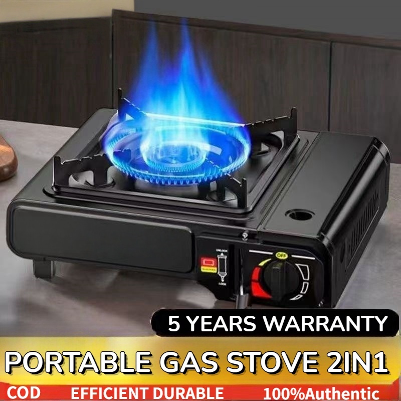 COD 2 IN 1 New Portable Butane Gas Stove Single Dual Use with Case for ...