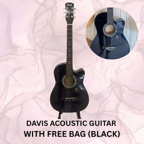 DAVIS ACOUSTIC GUITAR WITH FREE GUITAR BAG ( BROWN, BLACK & NATURAL ...
